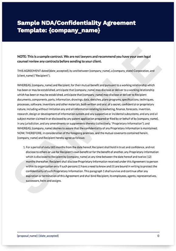 11 Reasons Why You Should Cook Up Your NDAs… | Proposify [Free Trial]