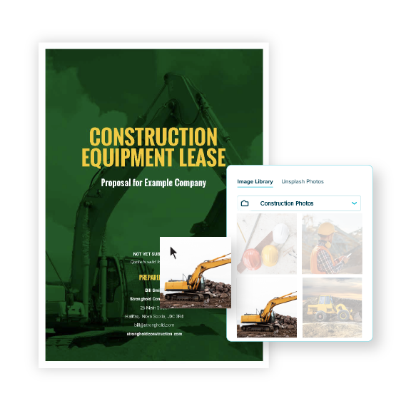 Construction Equipment Proposal Template - Free Sample | Proposify