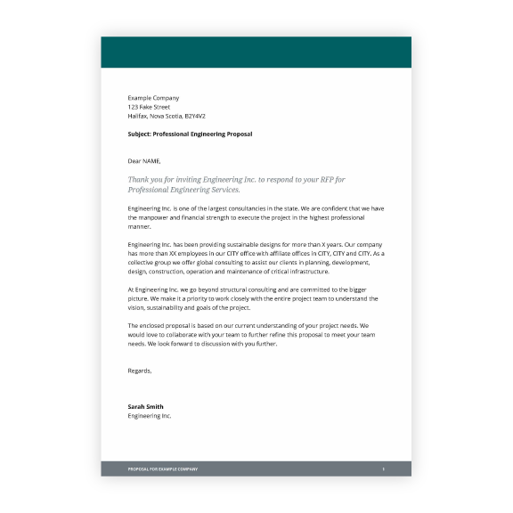 Engineering Proposal Template | Proposify