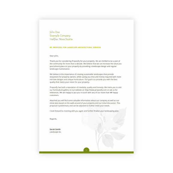 Landscaping Proposal Template | Proposify