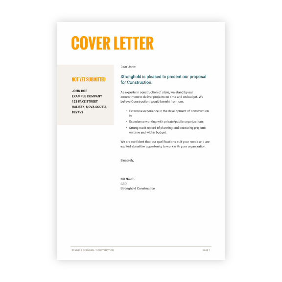 Construction Proposal Template | Proposify