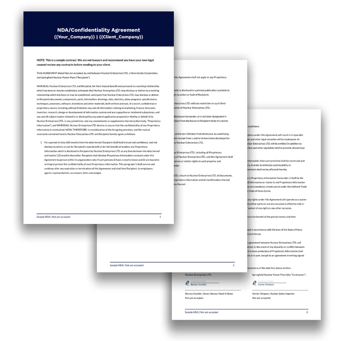 Free NDA Contract Template | Proposify [Free Trial]