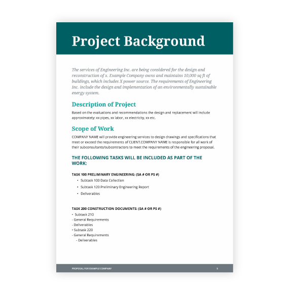 Engineering Proposal Template | Proposify