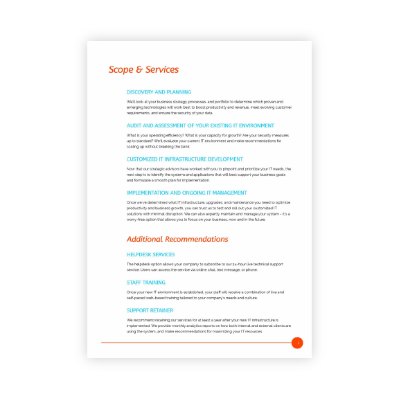 IT Services Proposal Template | Proposify