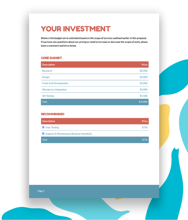 Web Design Proposal Template | Proposify