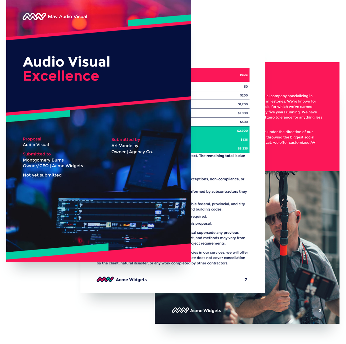 Audio Visual Proposal Template | Proposify