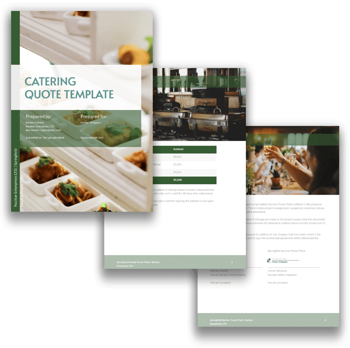 Free Catering Quote Template | Proposify
