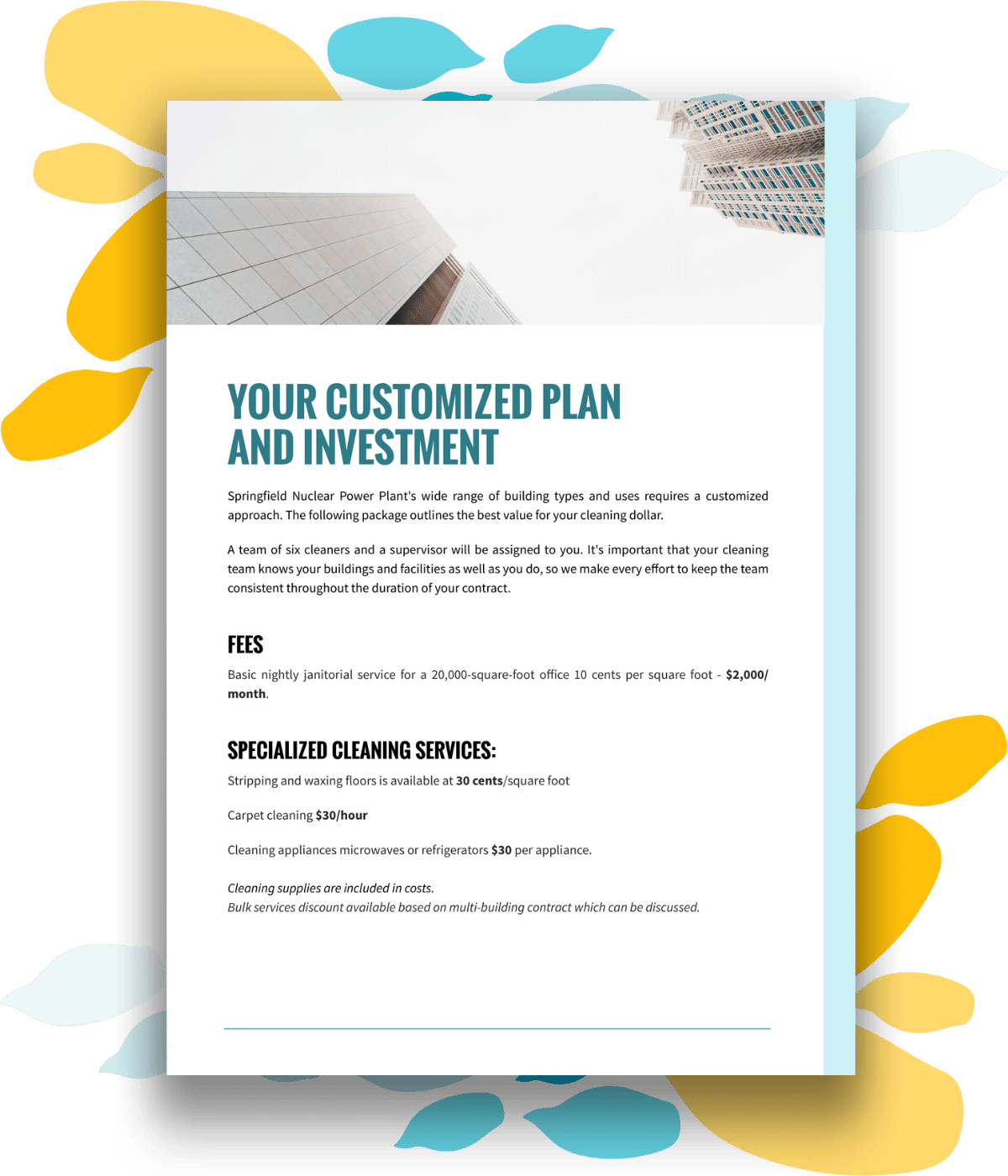 Cleaning Services Proposal Template | Proposify