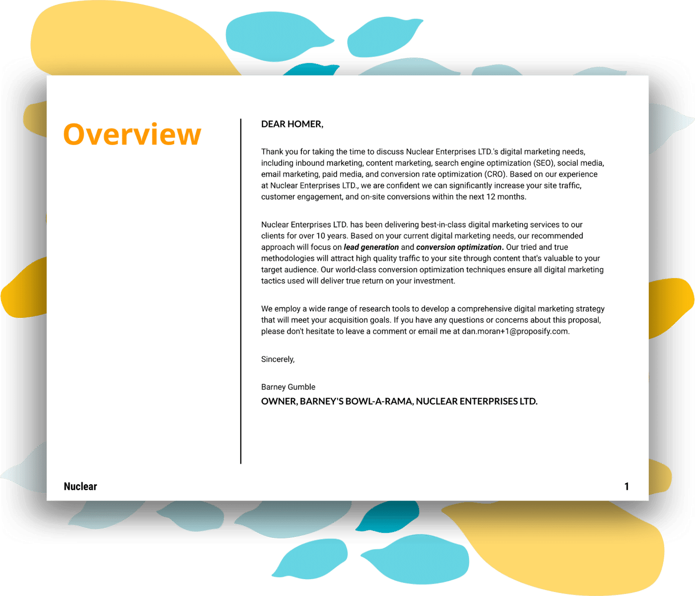 Digital Marketing Proposal Template | Proposify