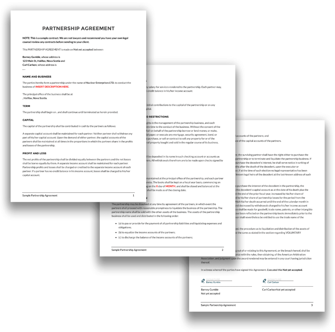 Free Partnership Agreement Template | Proposify