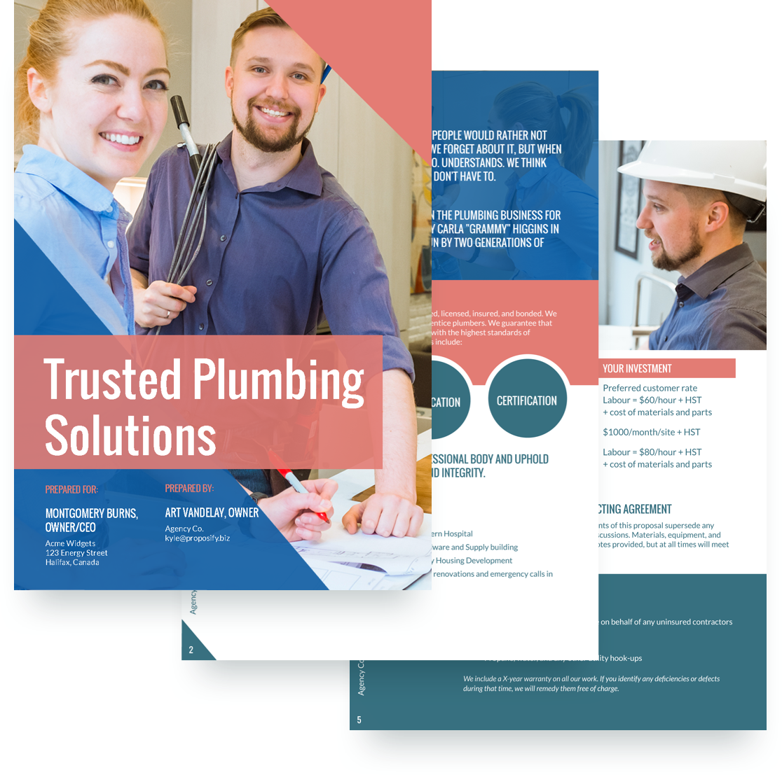 Plumbing Proposal Template - Free Sample | Proposify