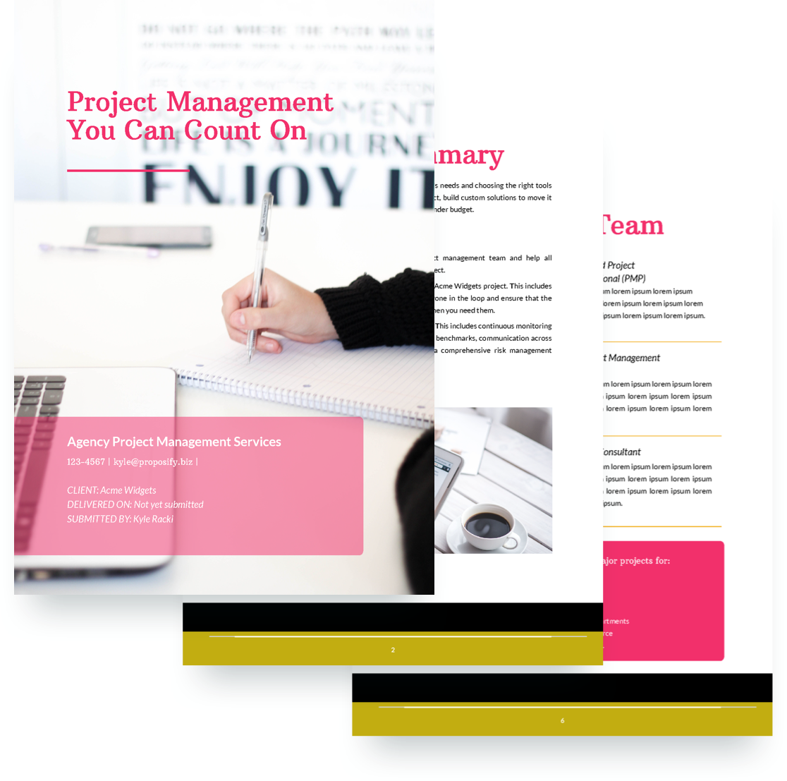 Project Management Proposal Template | Proposify [Free Trial]