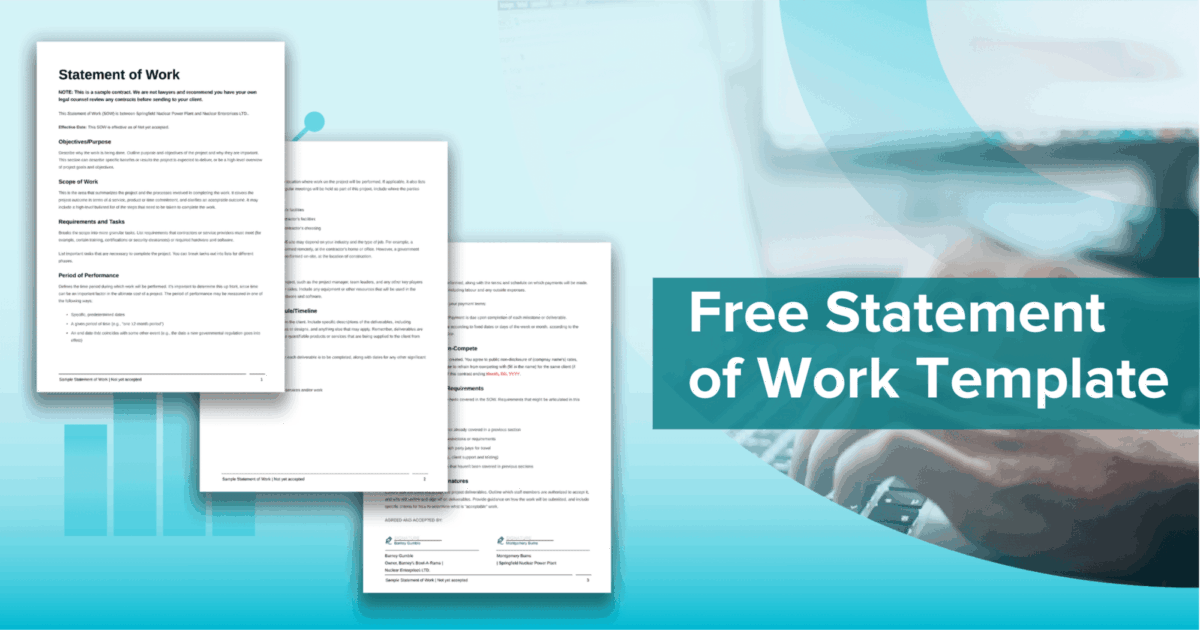 Free Statement of Work Template | Proposify